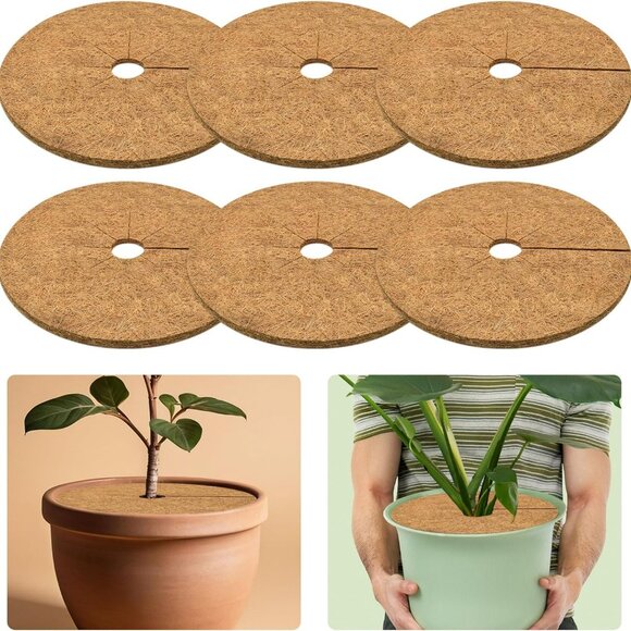 Other | 6 Pack 18 Inch Coconut Fiber Tree Mulch Ring 10 Natural Coco ...